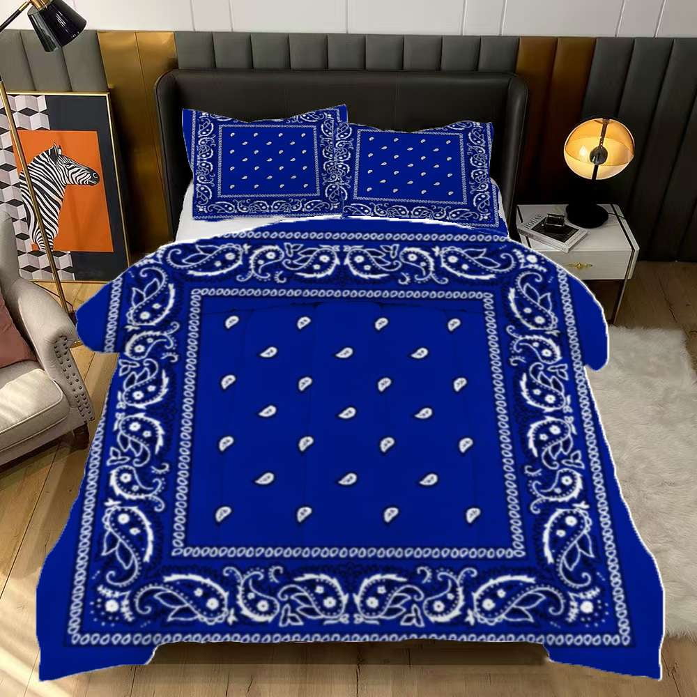 Crip Comforter Set Queen Size Bedding Set For Travl Bedroom Decor Quilt ...