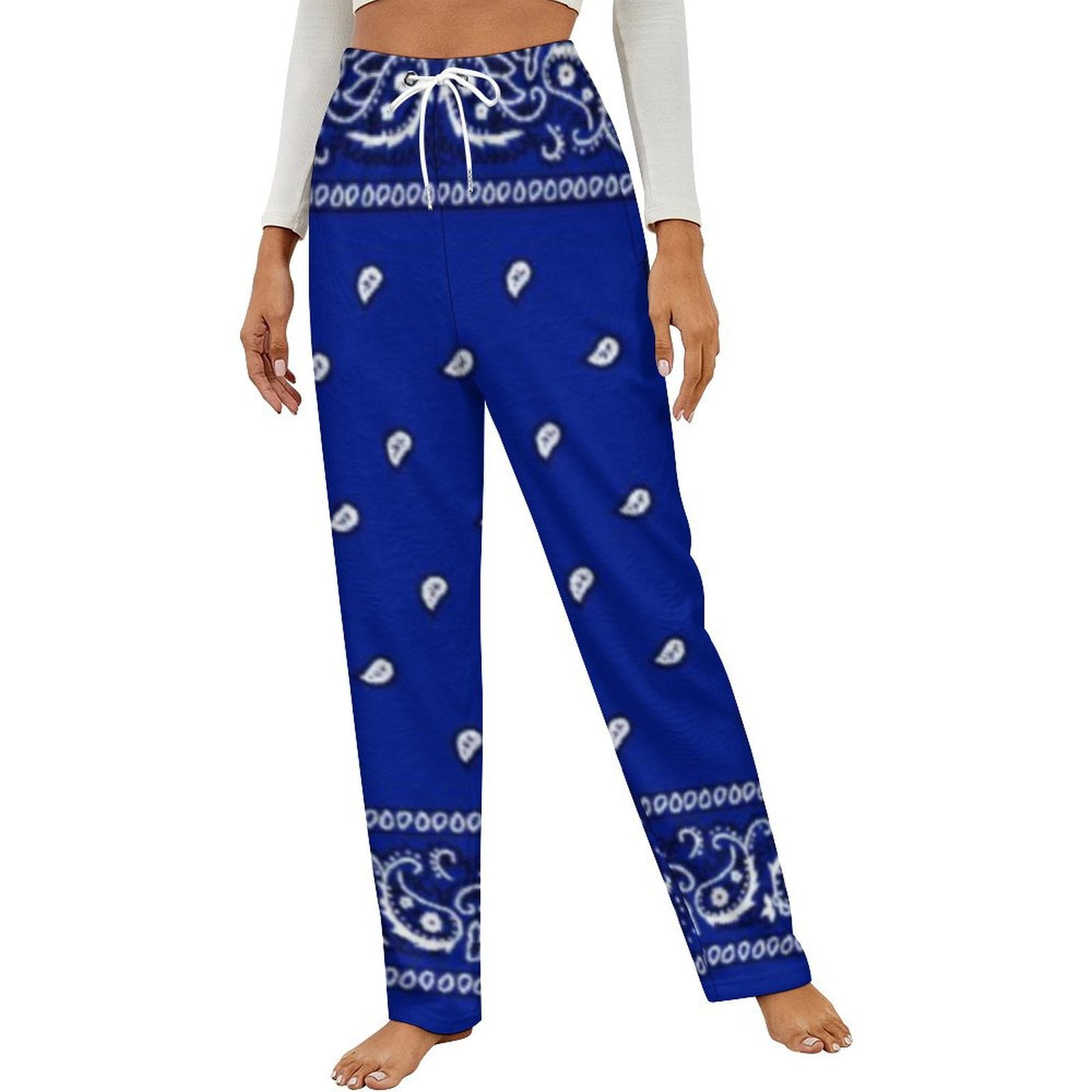 Crip Winter Female Pants Flannel High Waist Women Pants Lady Warm ...