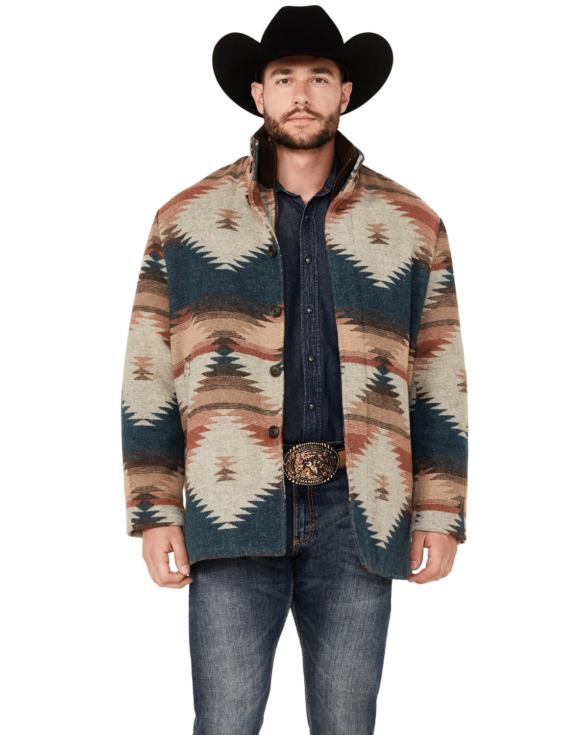 Cripple Creek Men's Southwestern Print Wool Jacket - CR43949-25 ...