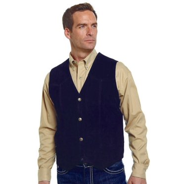 Cripple Creek Outerwear Vest Mens Button Front Leather ML1059 - Walmart.com