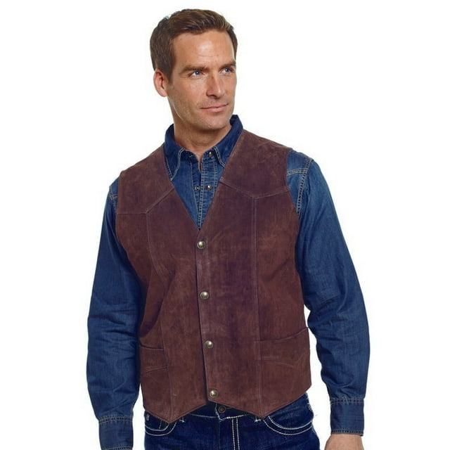 Cripple Creek Outerwear Vest Mens Suede Leather Button Front ML3061 - Walmart.com