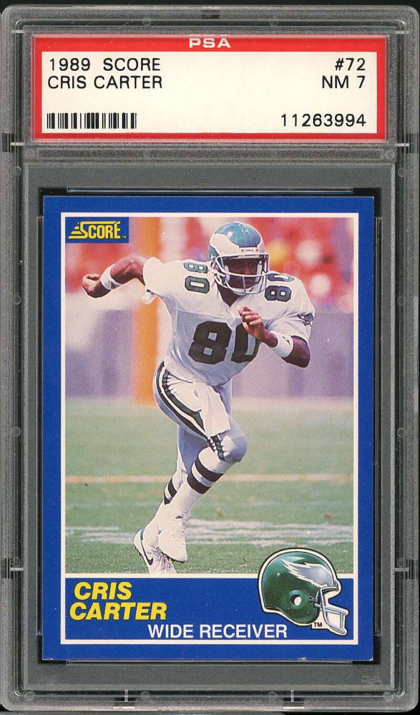 Cris Carter Rookie Card 1989 Score #72 PSA 7 - Walmart.com
