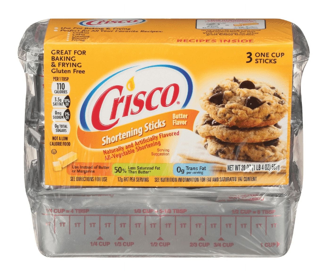 Crisco Butter Flavor Shortening Baking Sticks 20oz (Pack of 2 ...