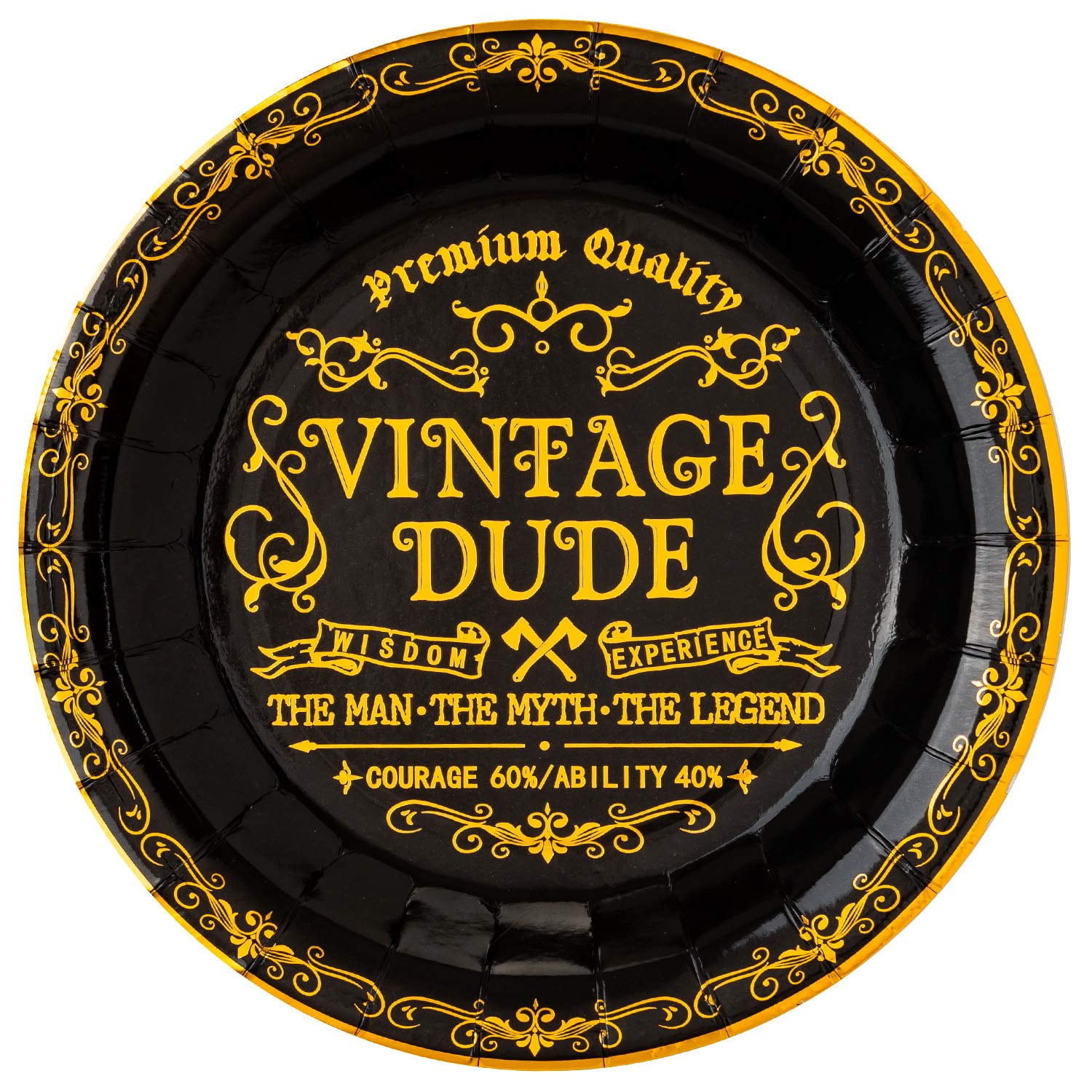 Crisky Vintage Dude Disposable Plates for ZLK1 Men Birthday Decorations ...