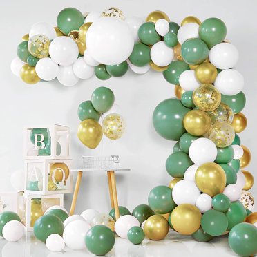 Black Gold White Balloon Arch Kit,137 Pcs Balloon Garland Kit Confetti ...