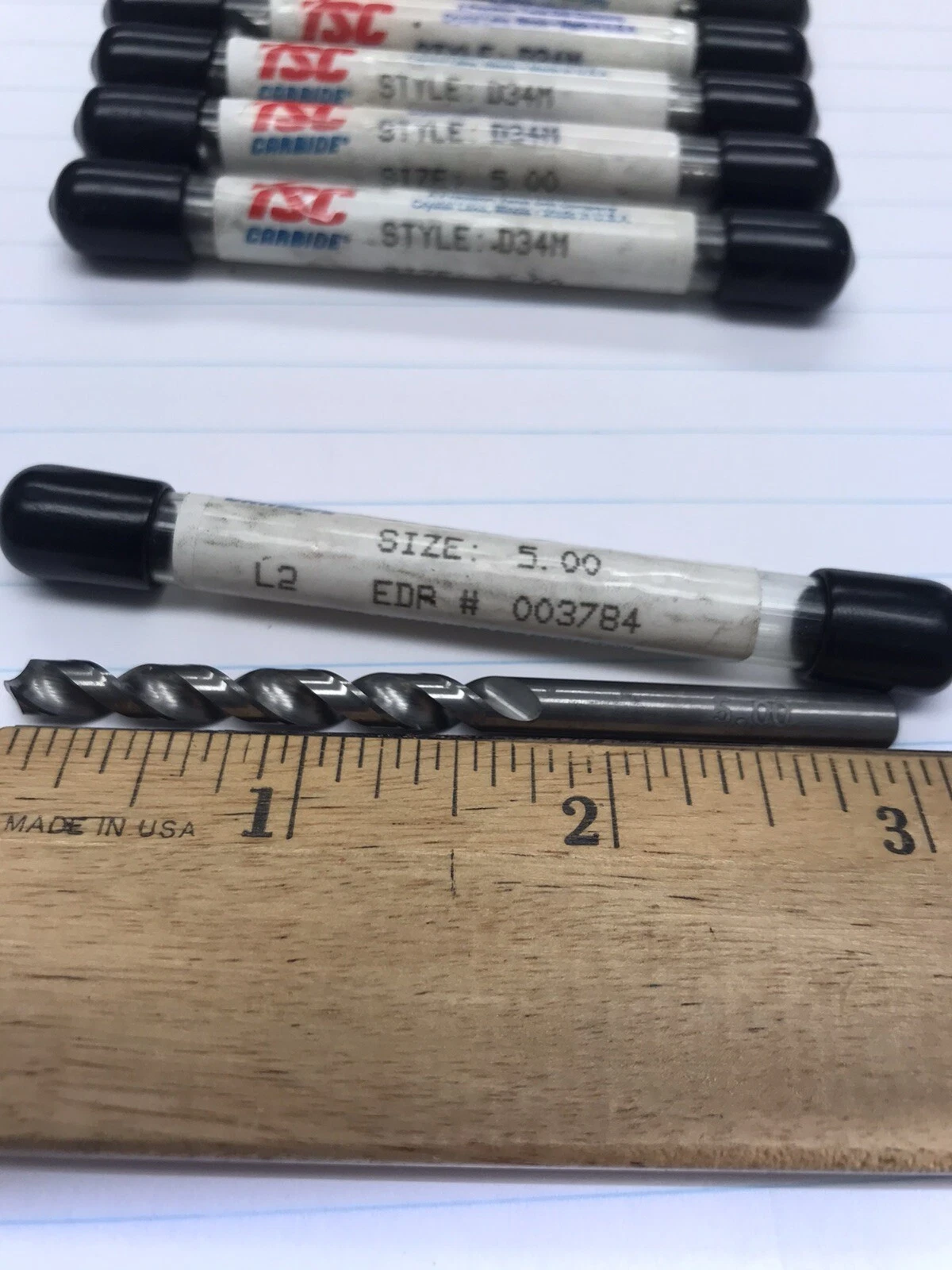 Crisp - 1 Pc. 5.0 Mm Solid Carbide Hh Jobbers Drill. Tsc Usa (Loc O13 ...