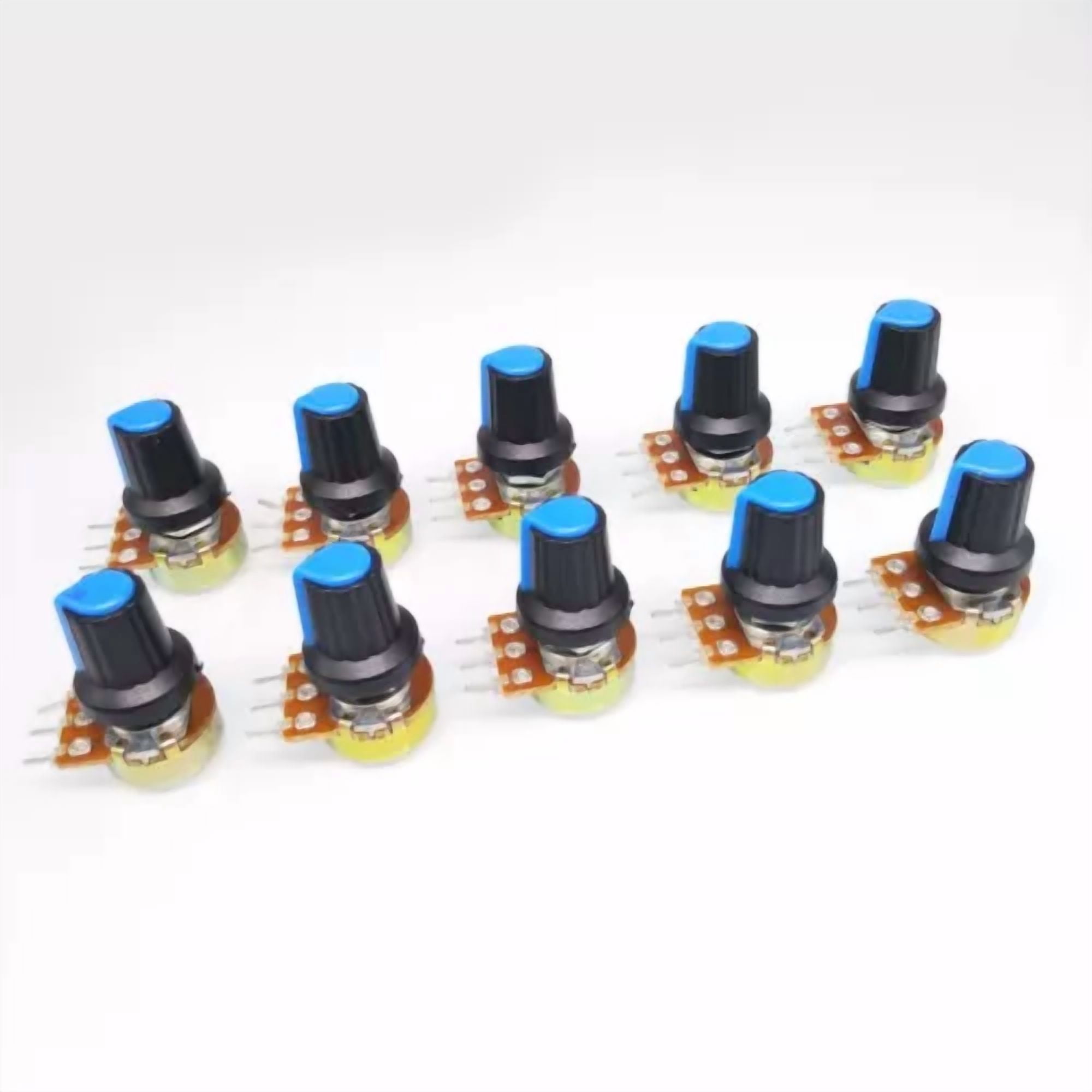 Crisp - 10 Units 10K B10K Ohm Linear Taper Rotary Potentiometer Pot ...