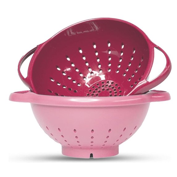 Crisp Pink Mini Colander Strainer Berry Basket, Set of 2 - Walmart.com