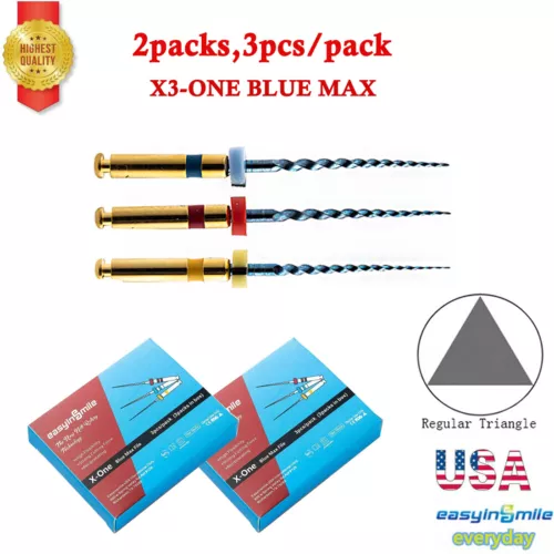 Crisp - 3Pcs*2Packs Dental Root Canal Rotary Files Engine Tip 25Mm X3 ...