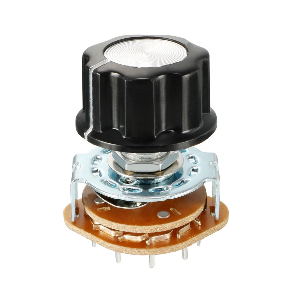Crisp - 4P3T 4 Pole 3 Throw 1 Deck Band Channel Rotary Switch Selector ...