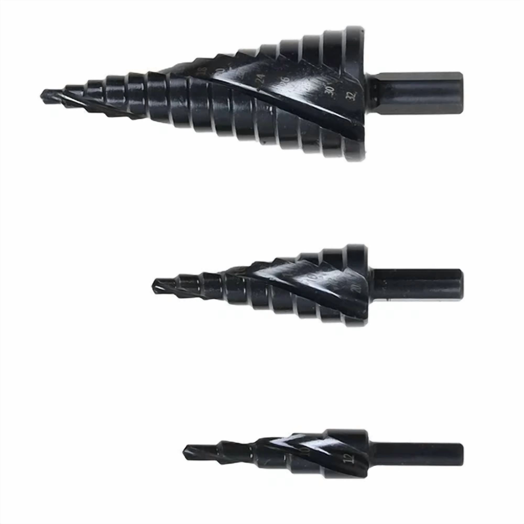 Crisp - 6/8/10Mm Shank Hss Step Drill Bit Set Large Cone Titanium Bit ...