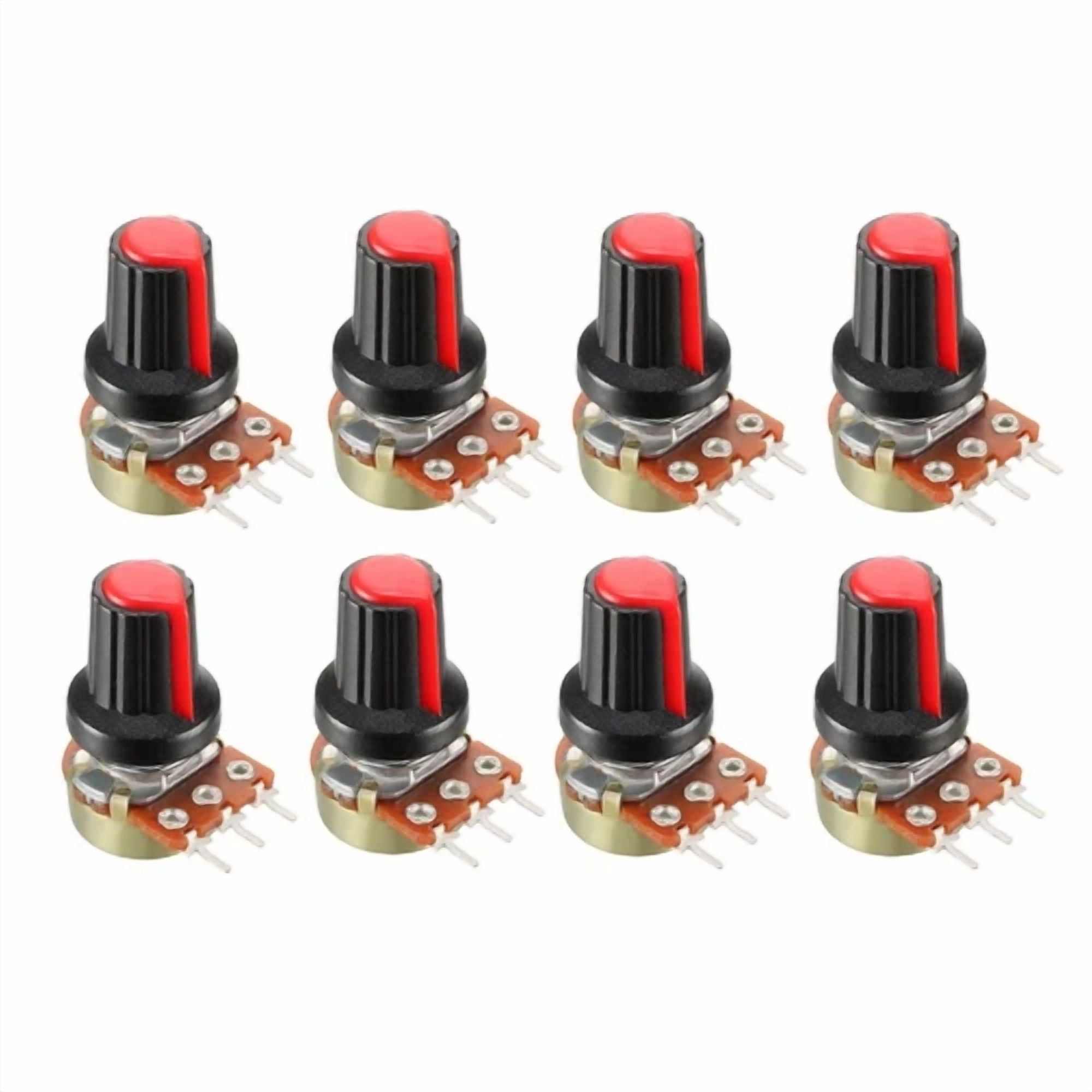 Crisp - 8Pcs 50K Ohm Variable Resistors Single Turn Rotary Carbon Film ...
