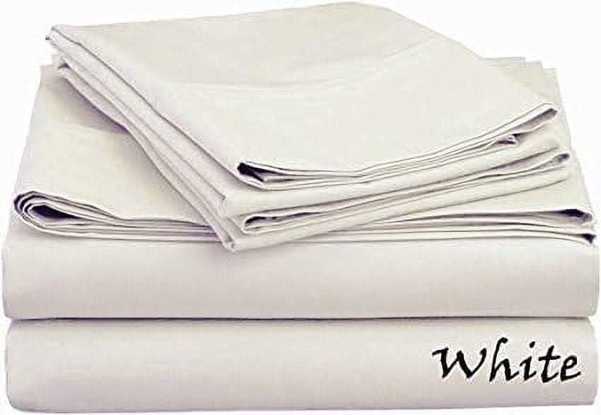 Crisp Breathable Full Sheet Set 800 Thread Count Pima Cotton White ...