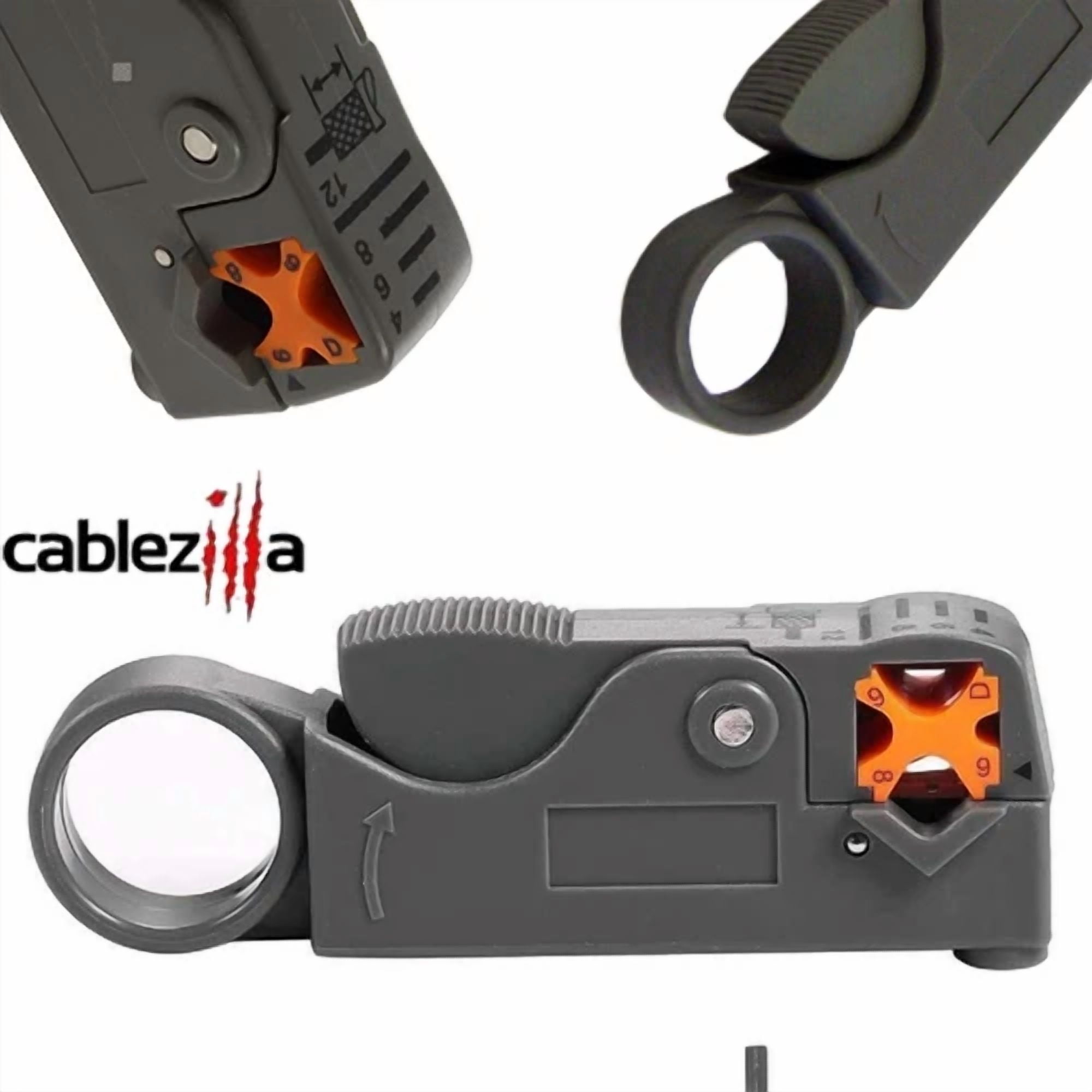 Crisp - Coaxial Cable Stripper Tool Wire Cutter Rg6 Rg11 Rg58 Rg59 Coax ...