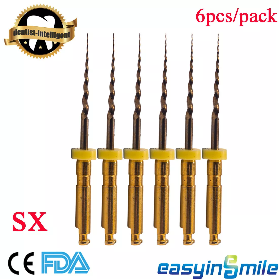 Crisp - Dental Endodontic Endo Rotary Files Sx Gold Taper Niti Files ...