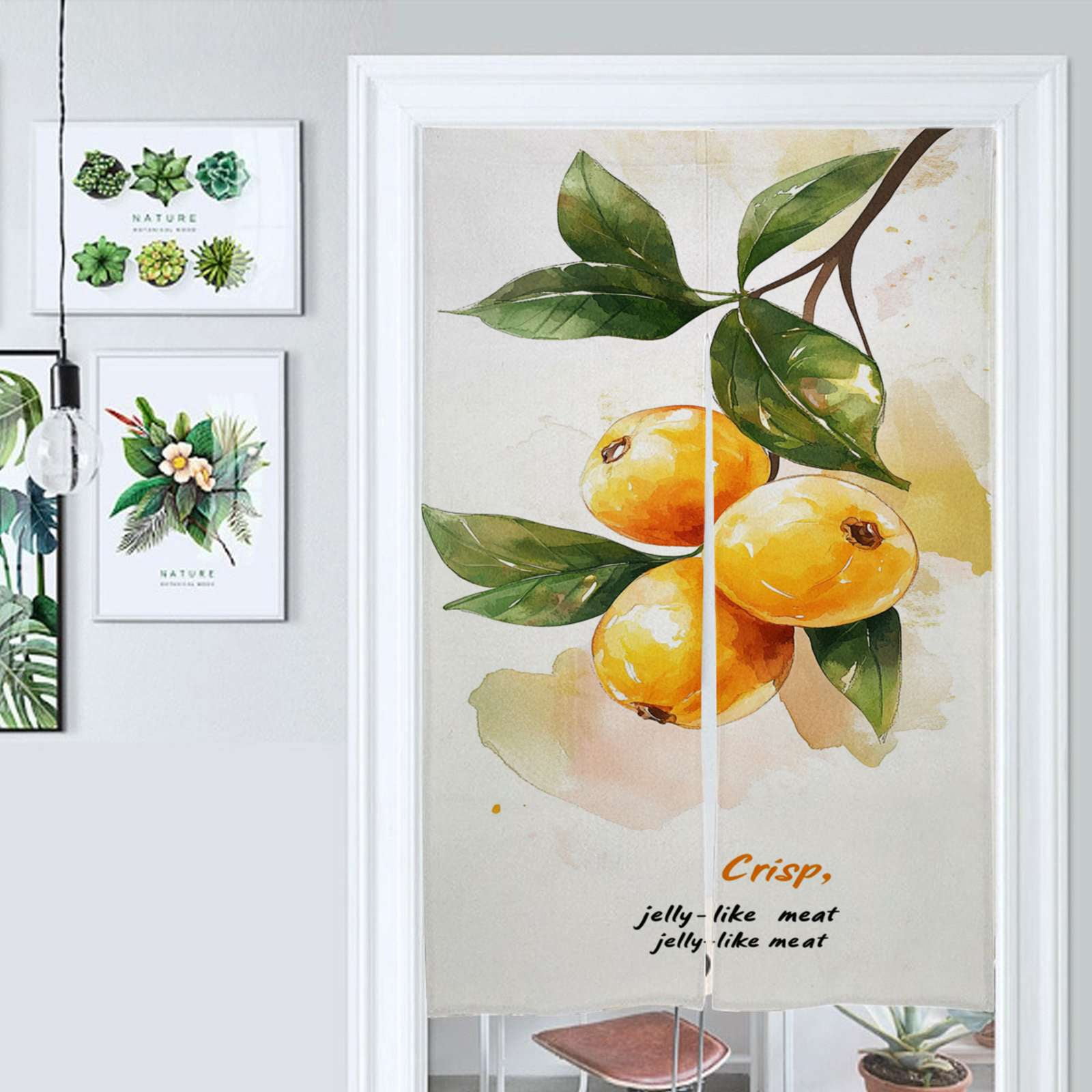 Crisp Jelly-Like Meat Fruit Print Door Curtain Nordic Living Room ...