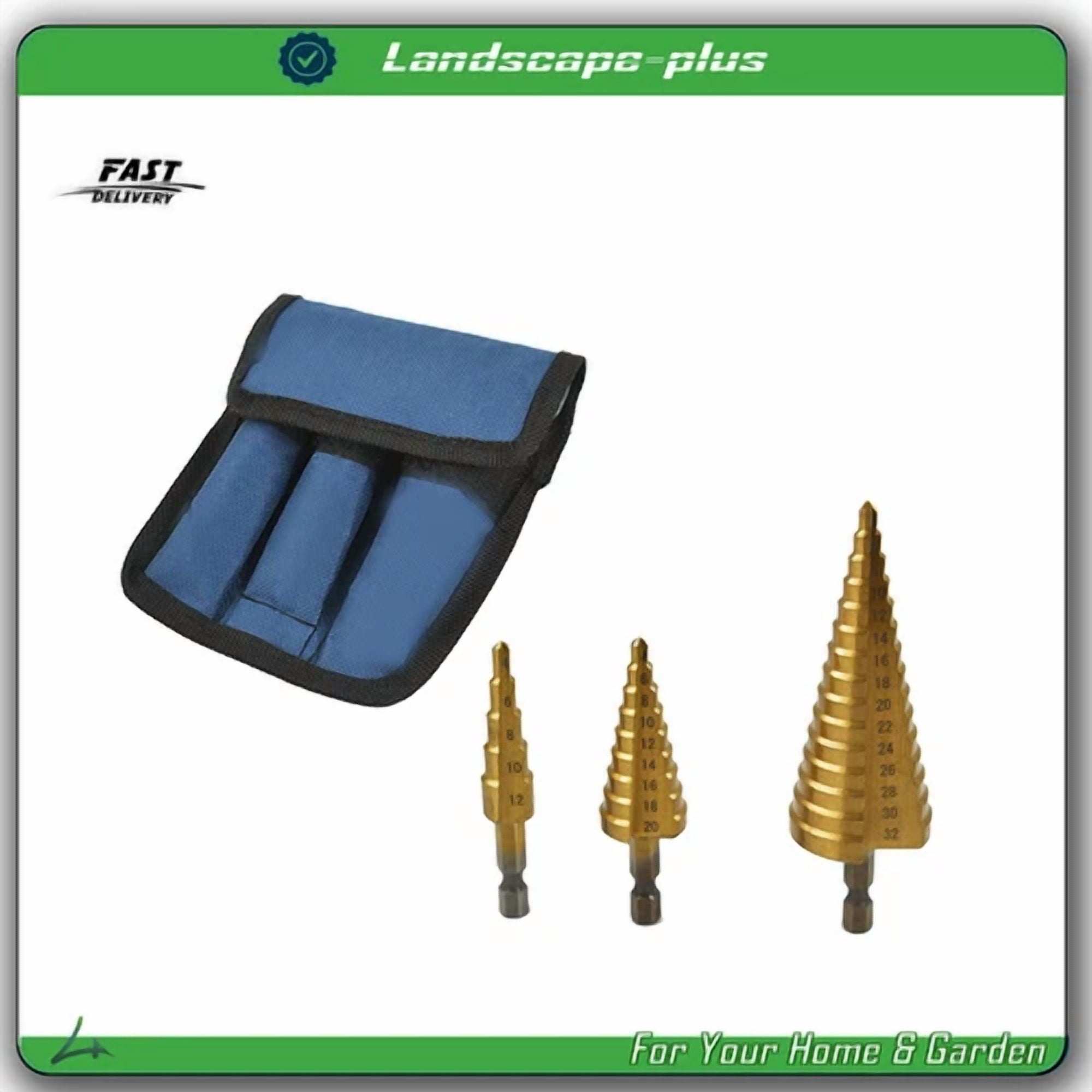 Crisp - Large Hss Steel Step Cone Drill Bit Set Hole Cutter 4-12/20 ...