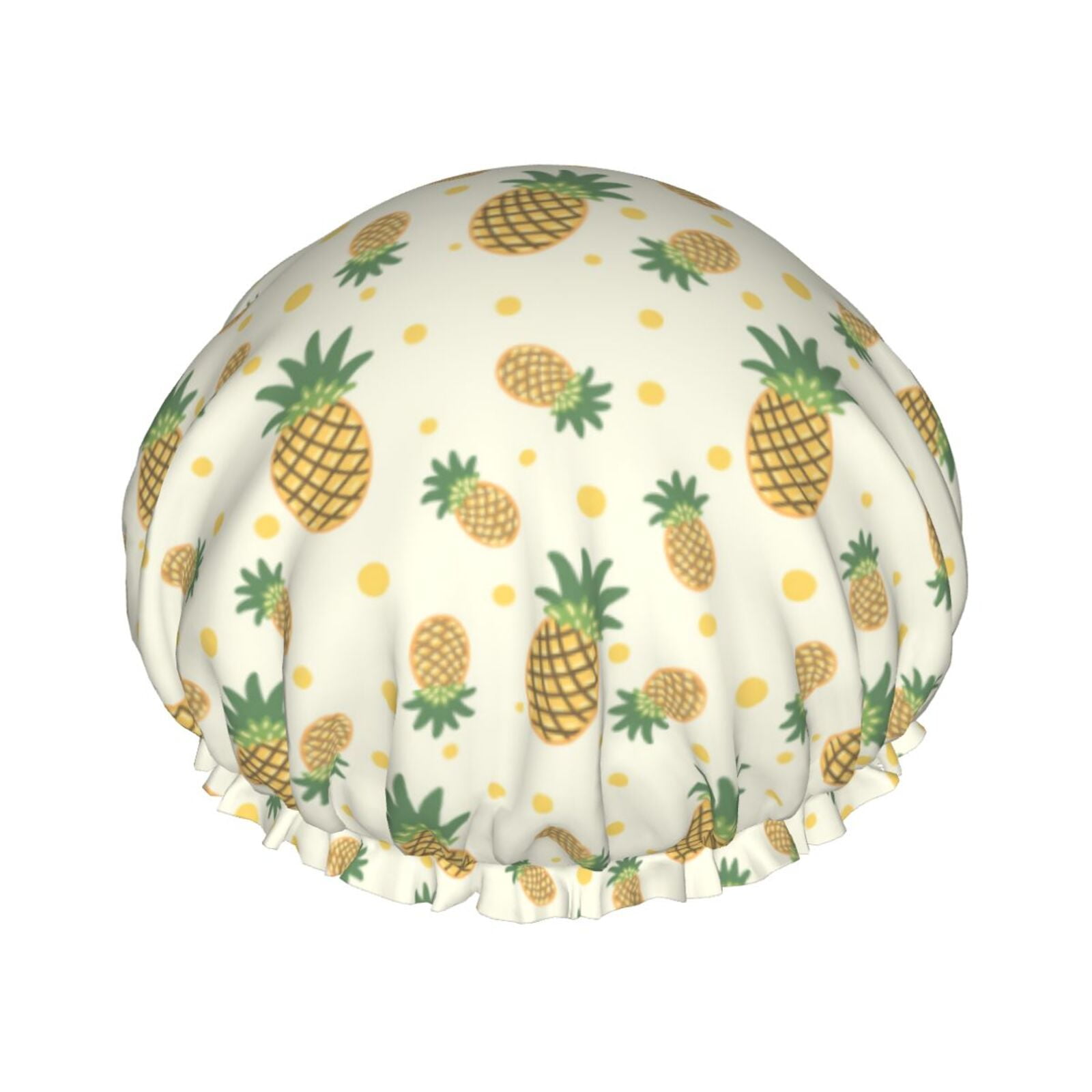 Crisp Pineapple Shower Cap, Reusable Bath Hair Hat for all Hair Lengths ...