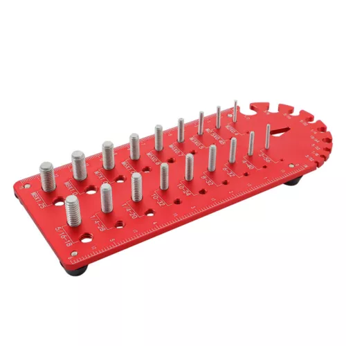 Crisp - Portable 3/32 To 1/2 Inch 18 Nut And Bolt Thread Checker With ...