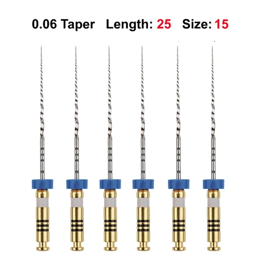Crisp - Rotary Files Root Canal File .06 25Mm #15 "White" 6/Pk Nickel ...