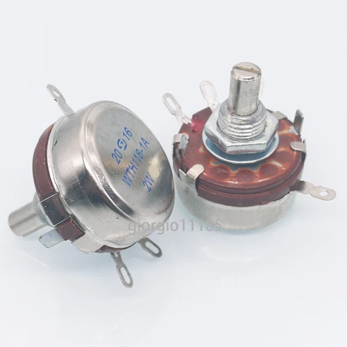 Crisp - Us Stock 2Pcs 1K Ohm 2W 6Mm Round Shaft Rotary Taper Carbon ...