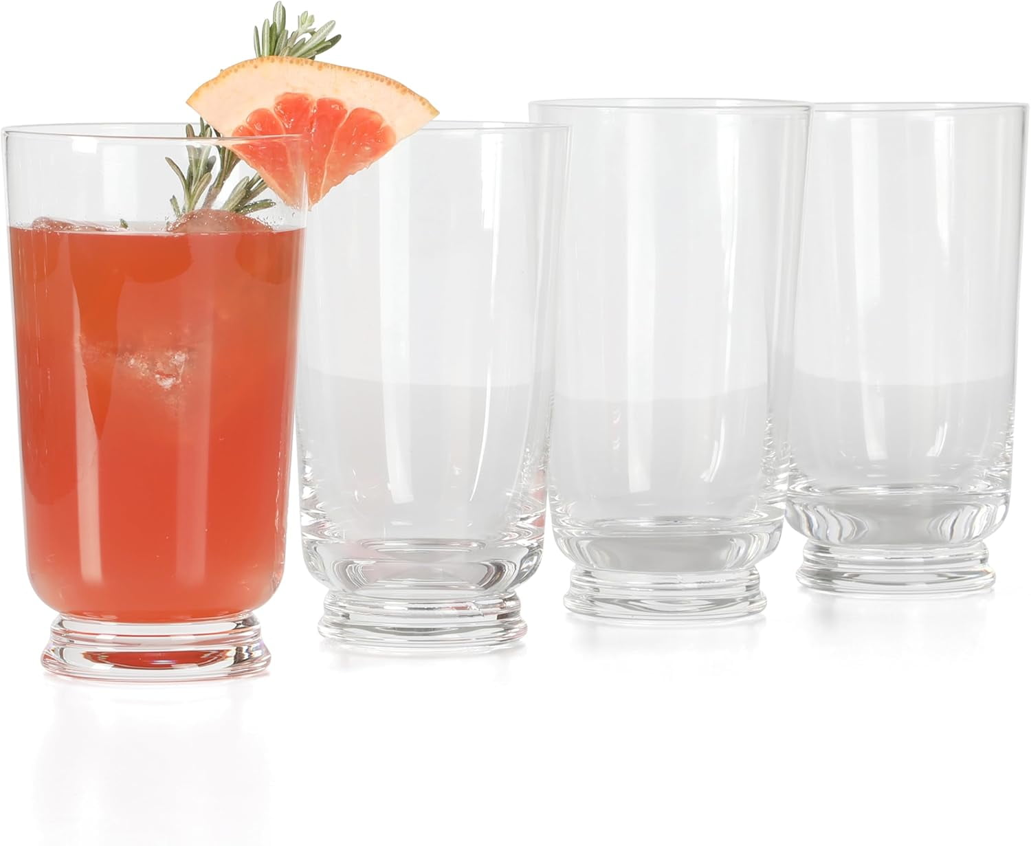 Crispa 4 Piece 18 Ounce Handmade Hi Ball Glassware Set - Walmart.com