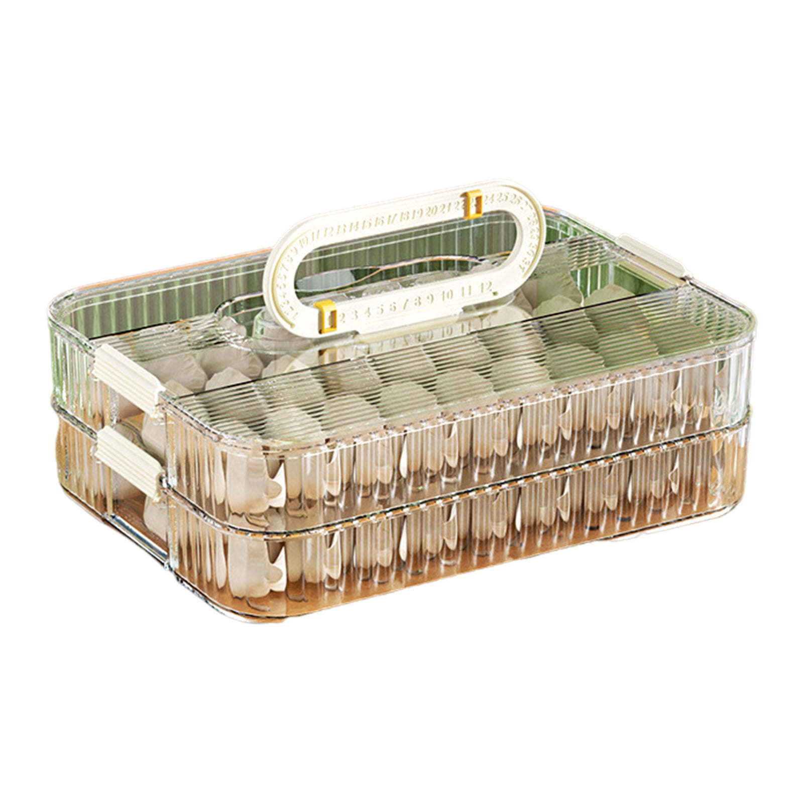 Crisper Box Dumpling Box Transparent Food Grade Timer Thick Anti-break ...