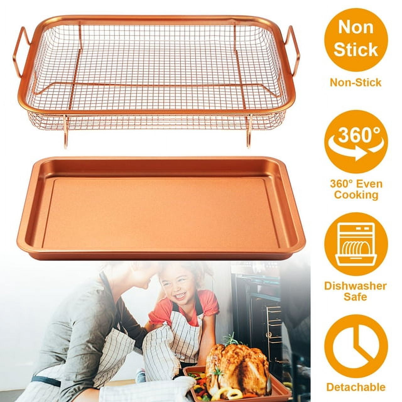 Crisper Tray Set Non Stick Cookie Sheet Tray - Walmart.com