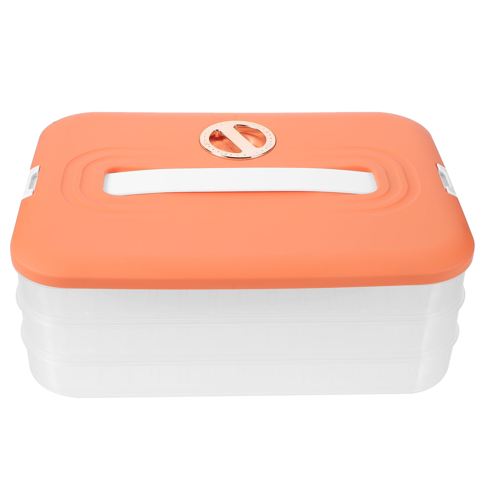 Crisper Utensil Organizer with Lid Dumpling Food Storage Container Meat ...