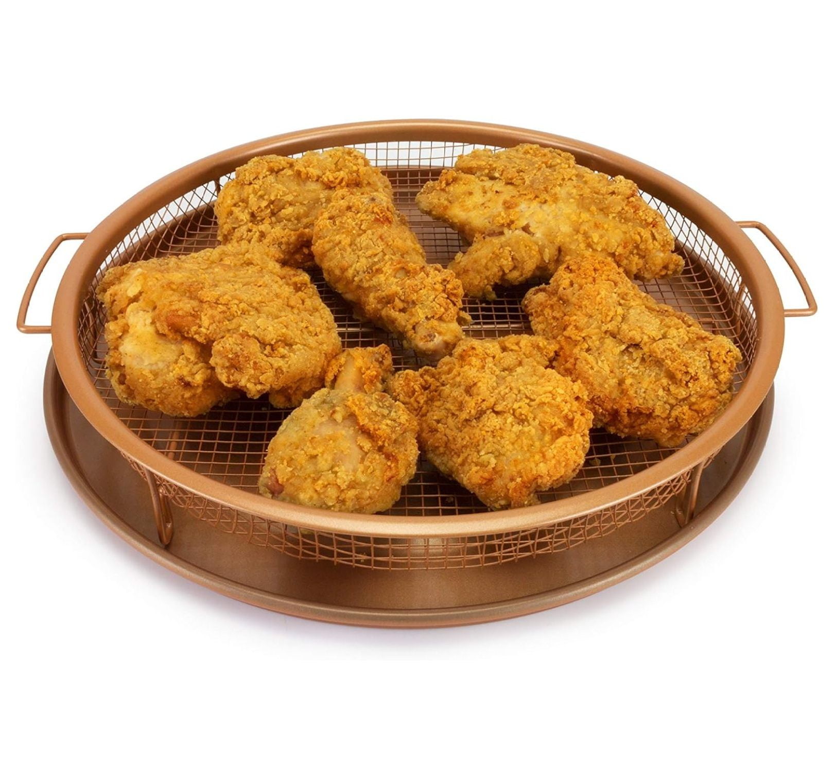 Crisping Basket & Pizza Pan 12” | Air Fry Crisper | Tray & Grease ...