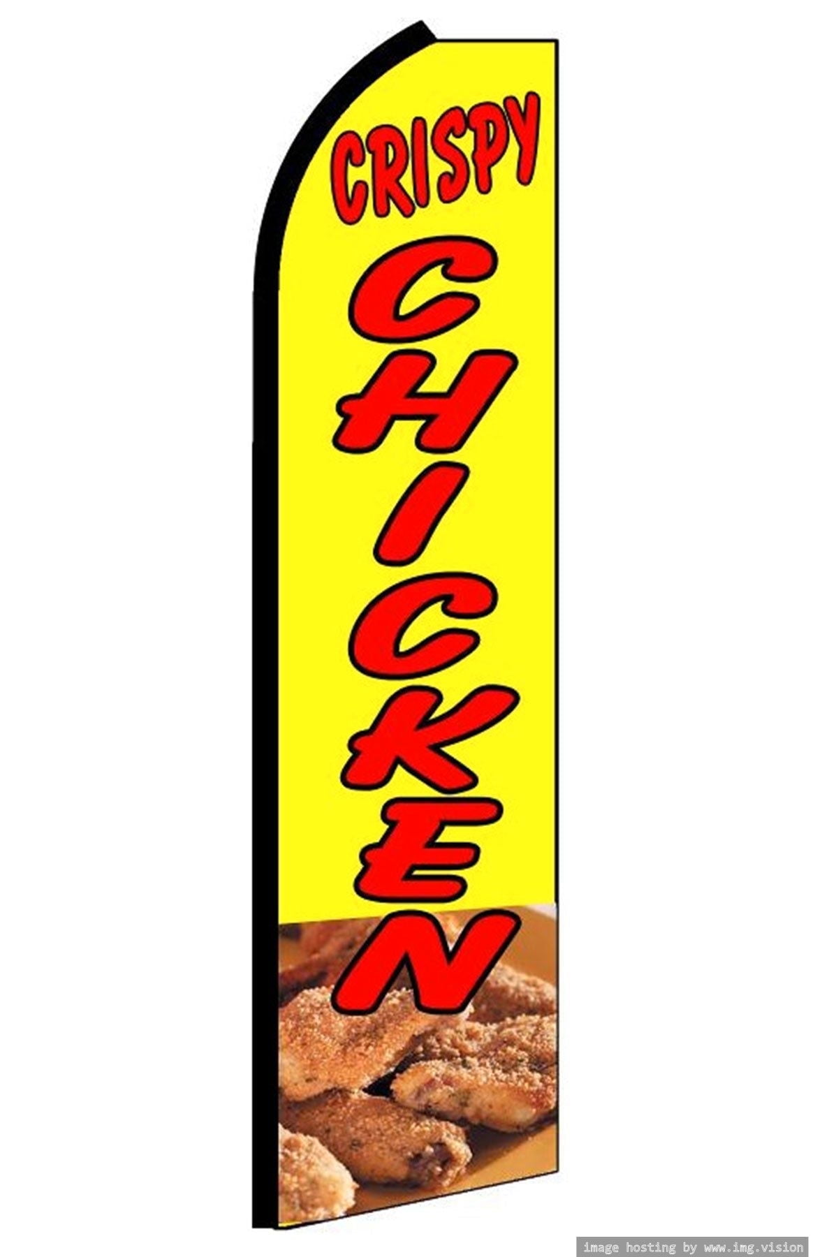 Crispy Chicken Swooper flag Without Pole Advertisement /Business Flags ...