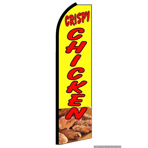 Crispy Chicken Swooper flag Without Pole Advertisement /Business Flags ...