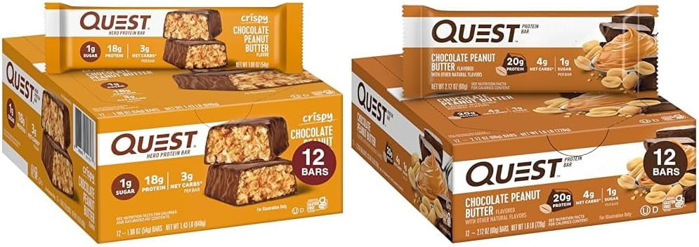 Crispy Chocolate Peanut Butter Hero Protein Bar, 18g Protein ...