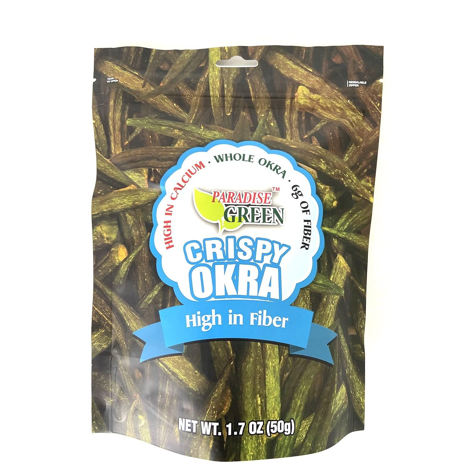 Crispy Crunchy Whole Okra Chips High in Fiber and Calcium, 100% Natural ...