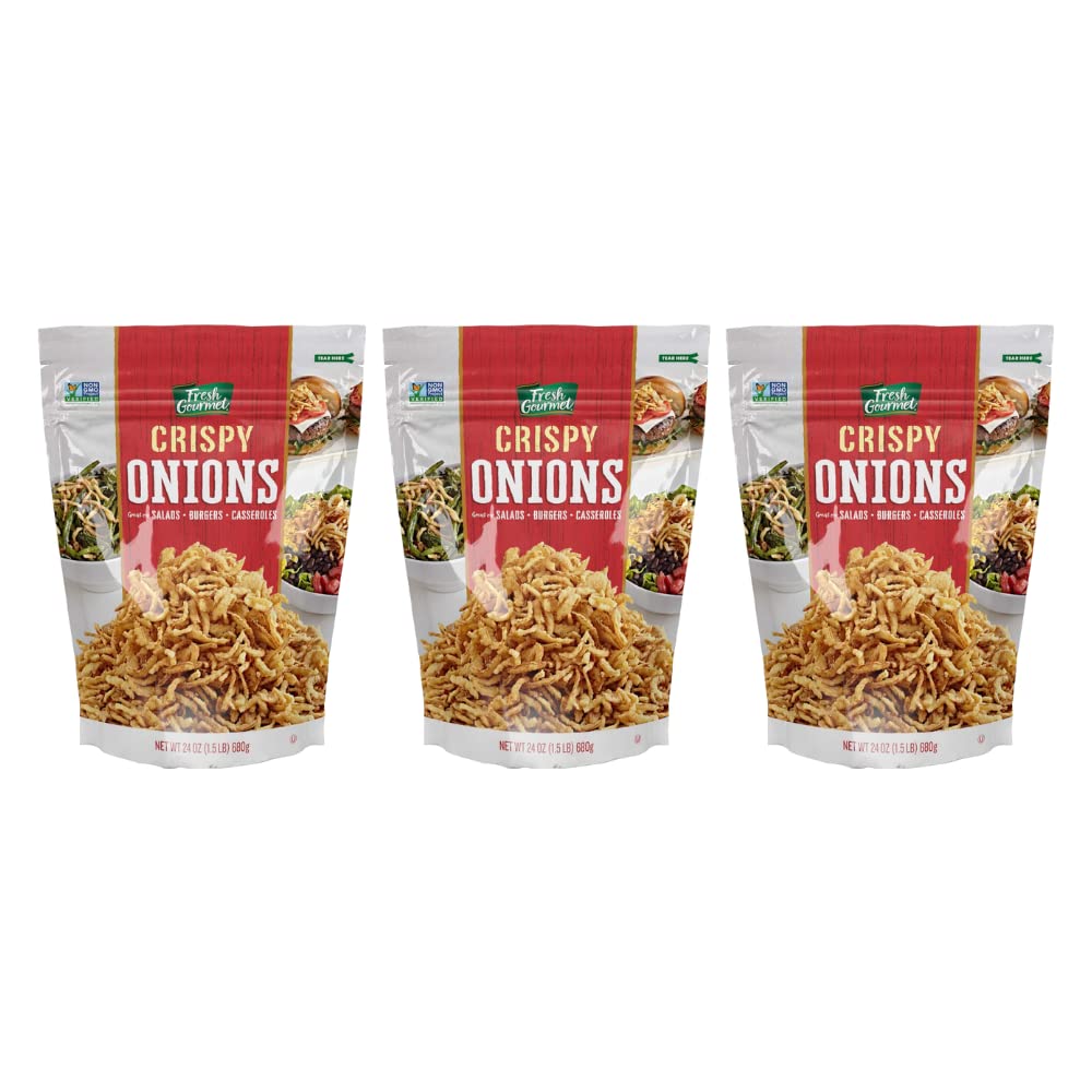 Crispy Onions Snack and Salad Topper 24 Ounce (Pack of 3) - Walmart.com