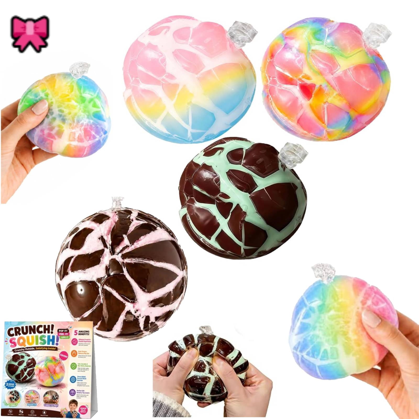 Crispy Stress Ball,Wax Cracking Squishy,Crispy Chocolate moldable ...