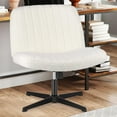 Criss Chair Legged, Armless Office Swivel Desk Chair No Wheels, Vanity ...