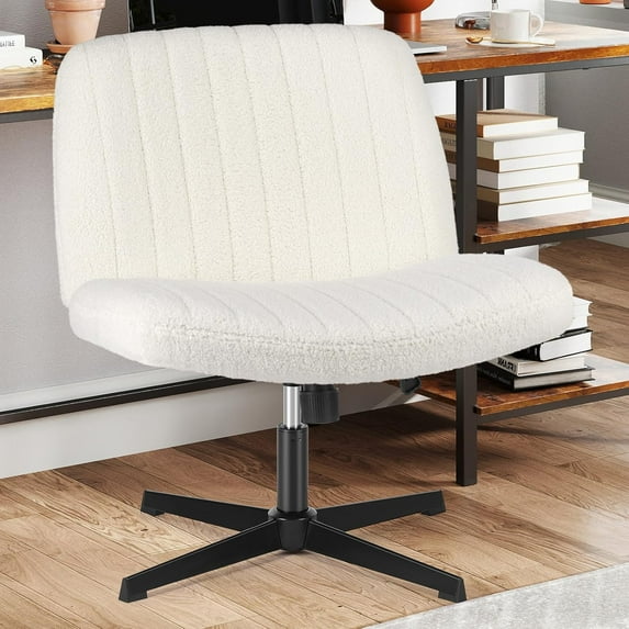 Criss Chair Legged, Armless Office Swivel Desk Chair No Wheels, Vanity ...