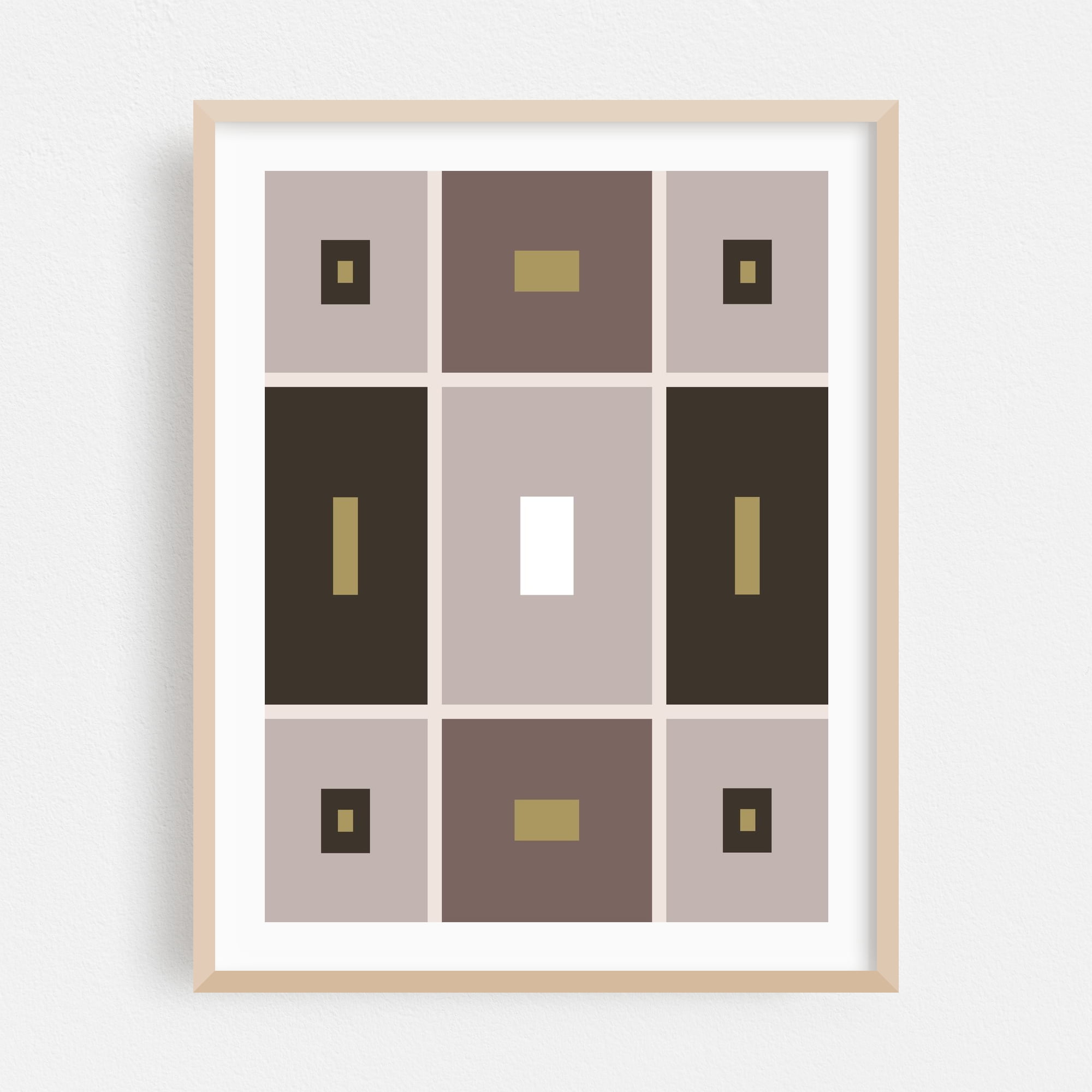 Criss Cross Abstract Browns Creams Gold White - Digital Art Geometric ...