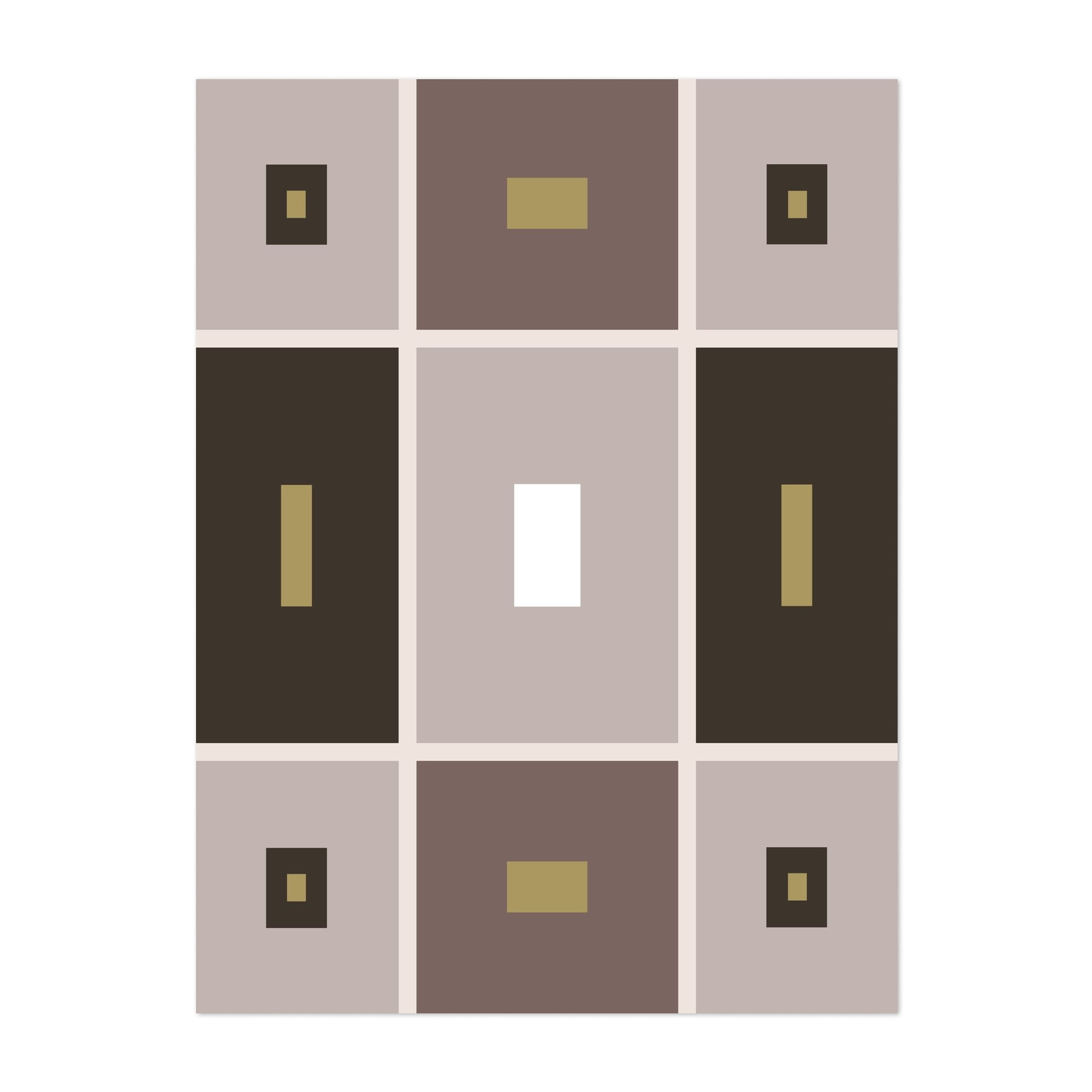 Criss Cross Abstract Browns Creams Gold White - Digital Art Geometric ...
