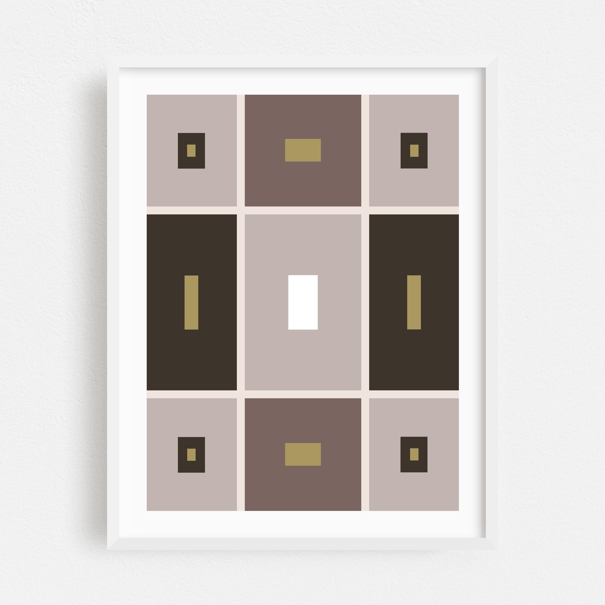 Criss Cross Abstract Browns Creams Gold White - Digital Art Geometric ...