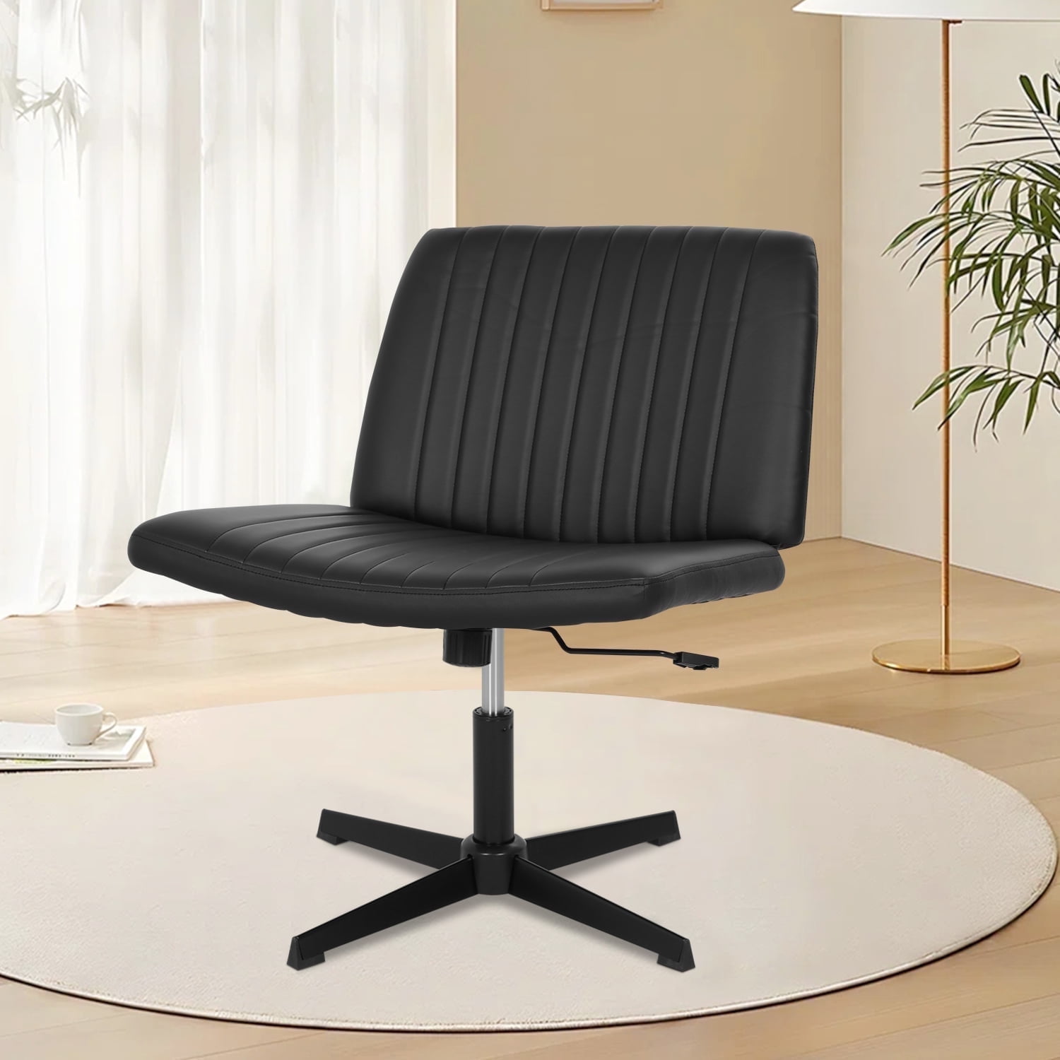 NiamVelo Criss Cross Armless Desk Chair, Adjustable Height, Modern ...