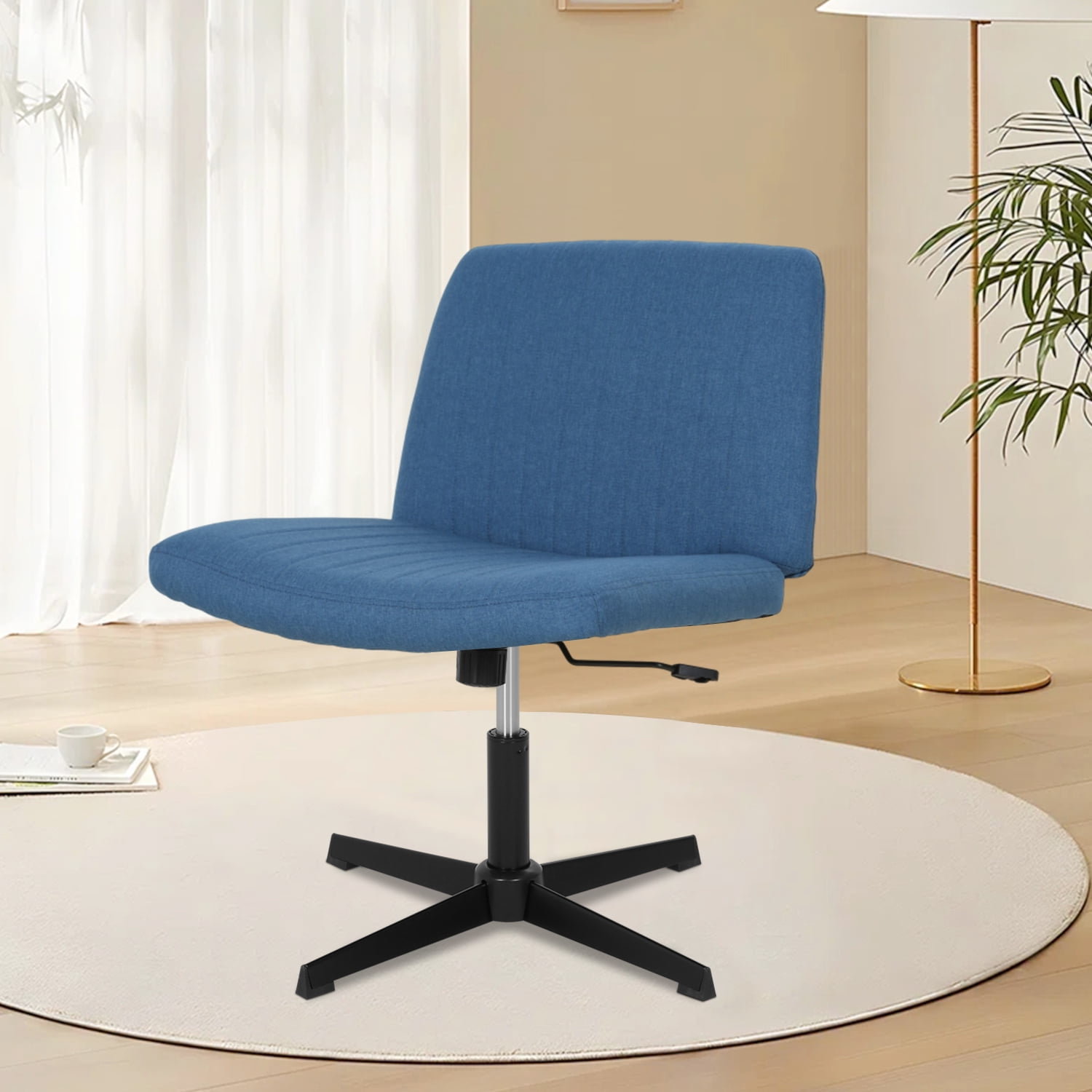 Criss Cross Chair, Armless Cross Legged Desk Chair Wide Seat Computer ...