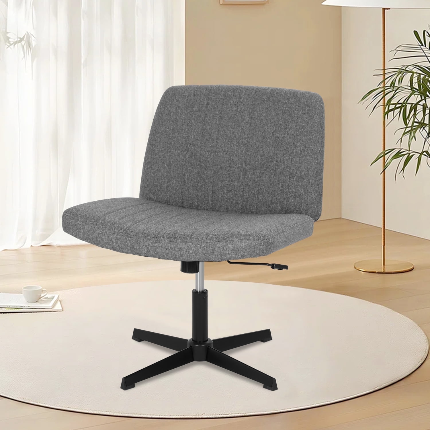 Criss Cross Chair, Armless Cross Legged Desk Chair Wide Seat Computer ...