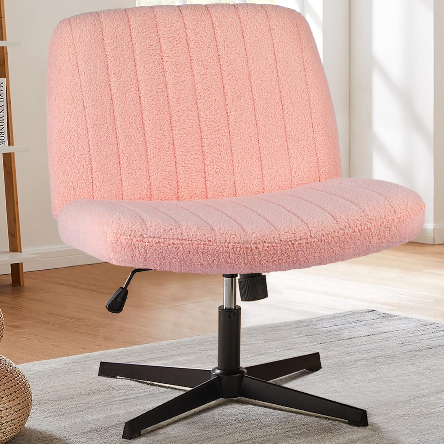 Criss Cross Chair,Armless Legged Office Desk Chair No Wheels,Teddy ...