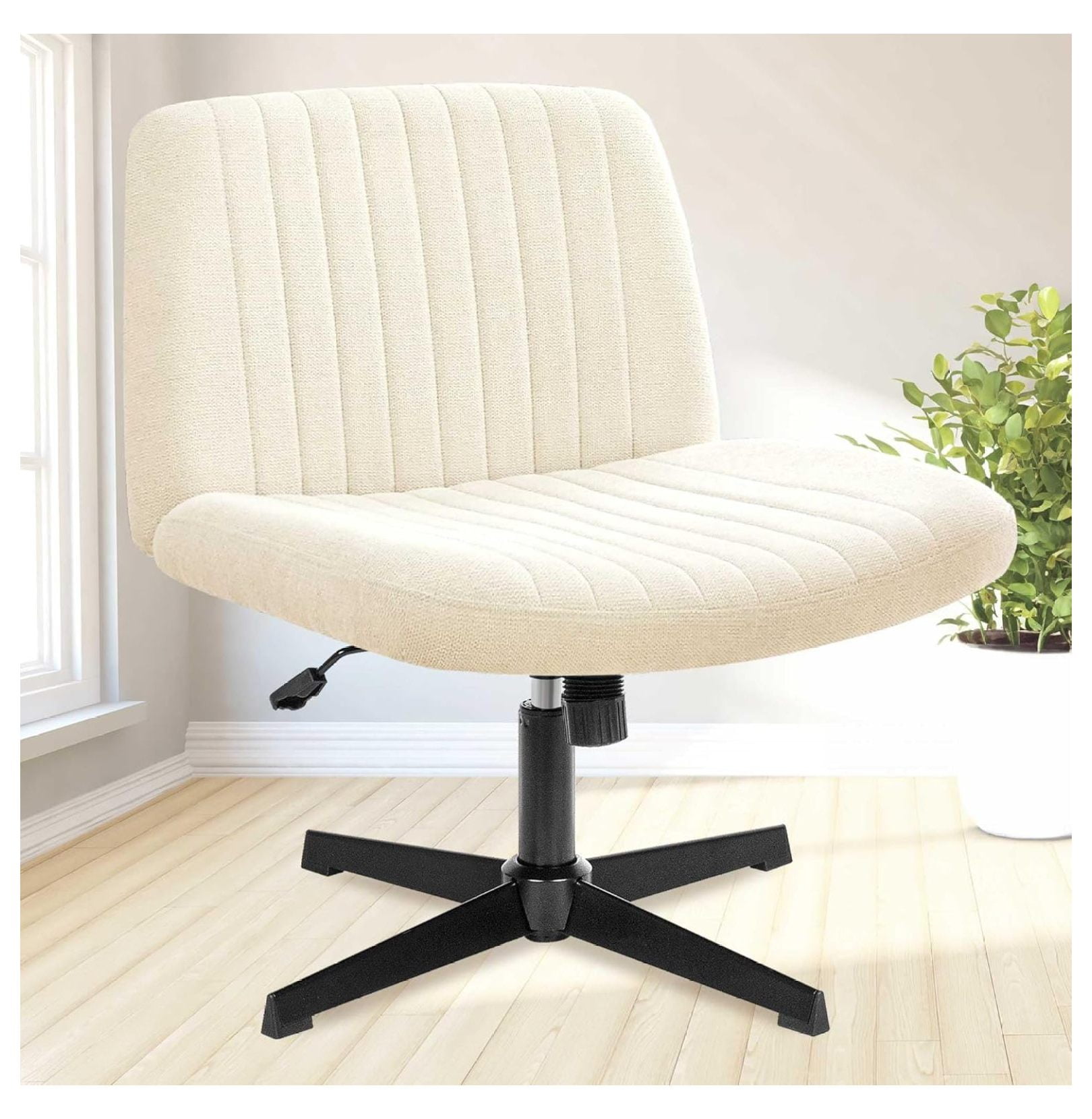 Criss Cross Chair, Armless Legged Office Desk Chair, No Wheels Swivel ...
