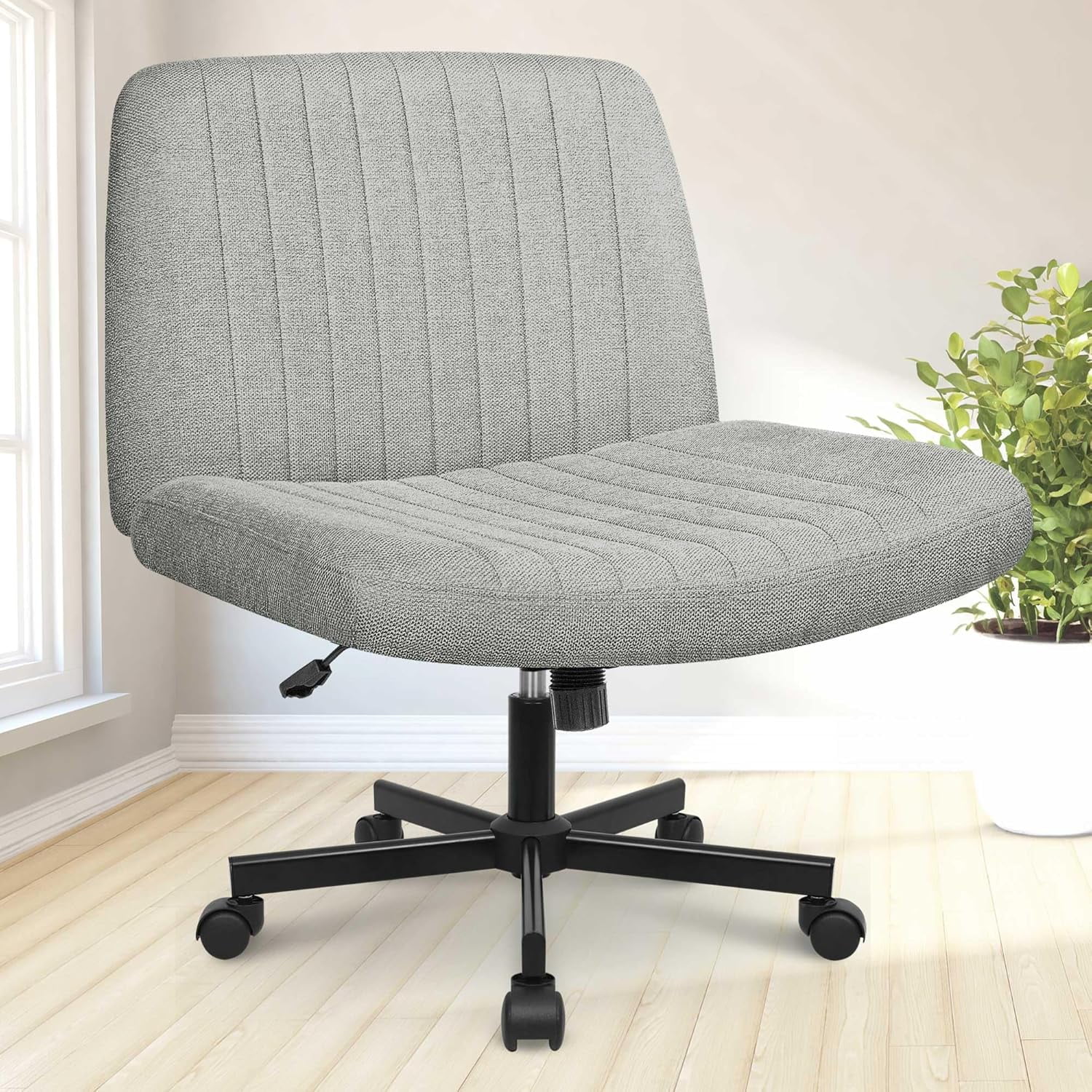 Criss Cross Chair, Armless Legged Office Desk Chair, No Wheels Swivel ...