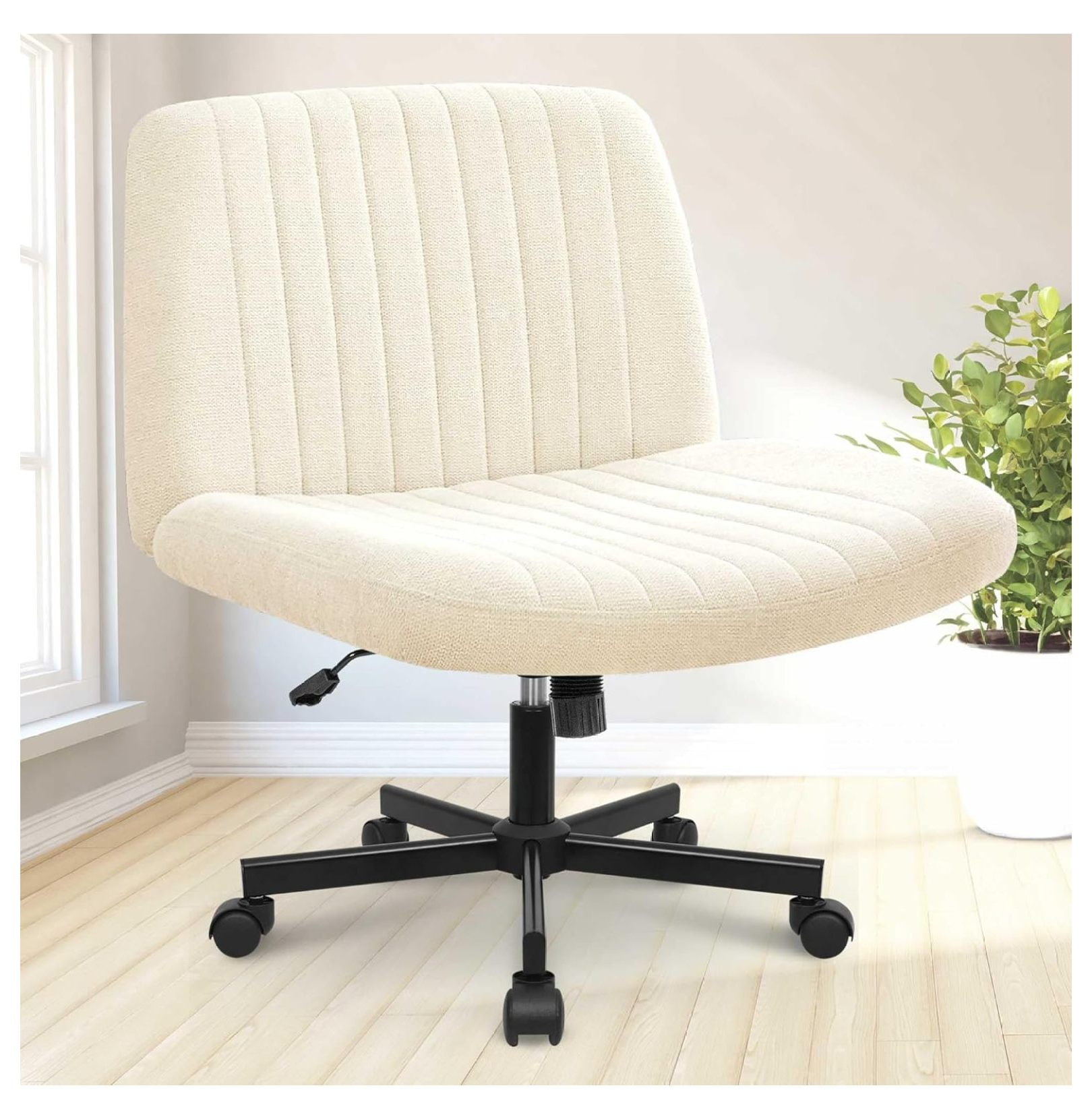 Criss Cross Chair, Armless Legged Office Desk Chair, with Wheels Swivel ...