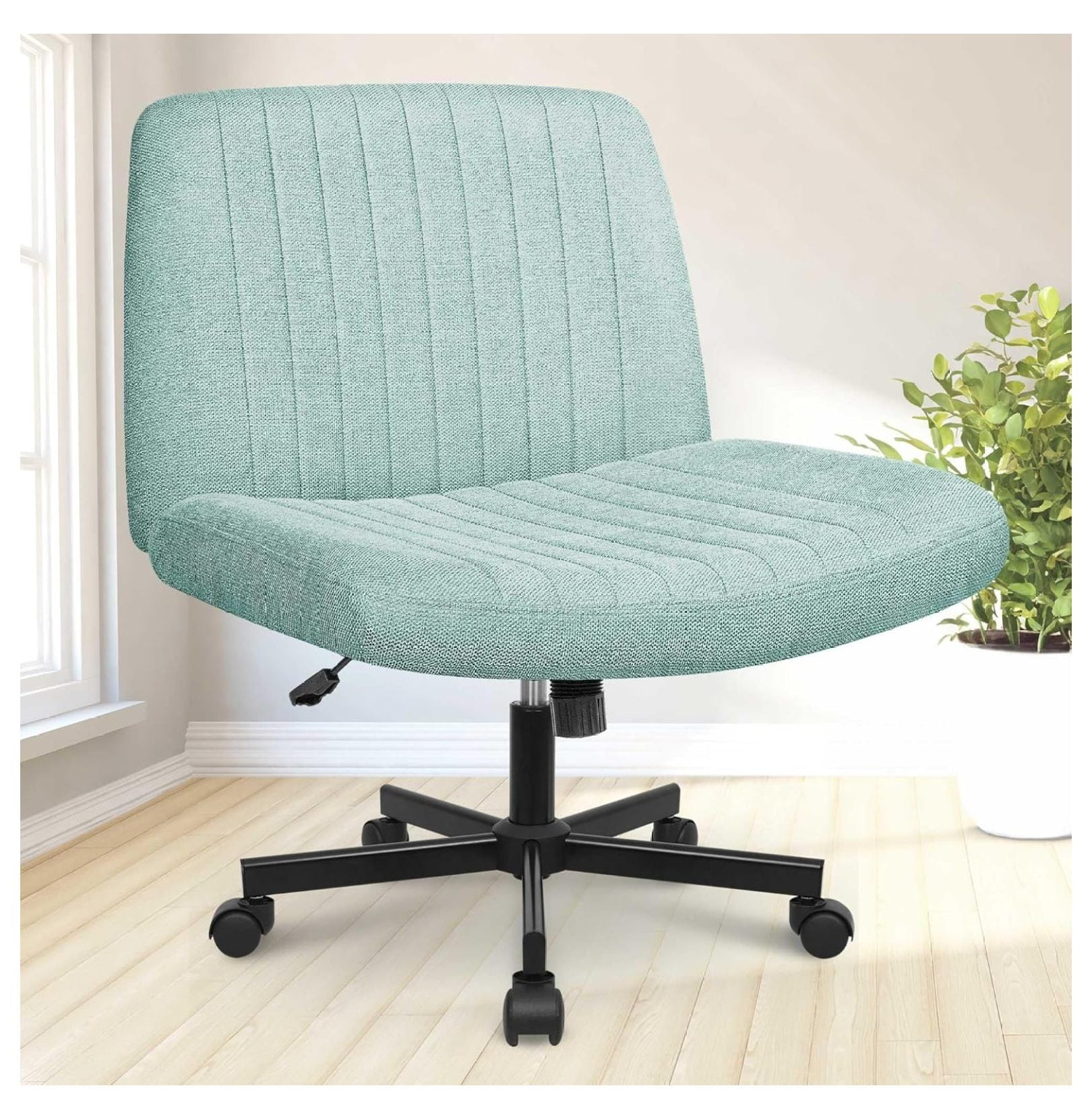 Criss Cross Chair, Armless Legged Office Desk Chair, with Wheels Swivel ...