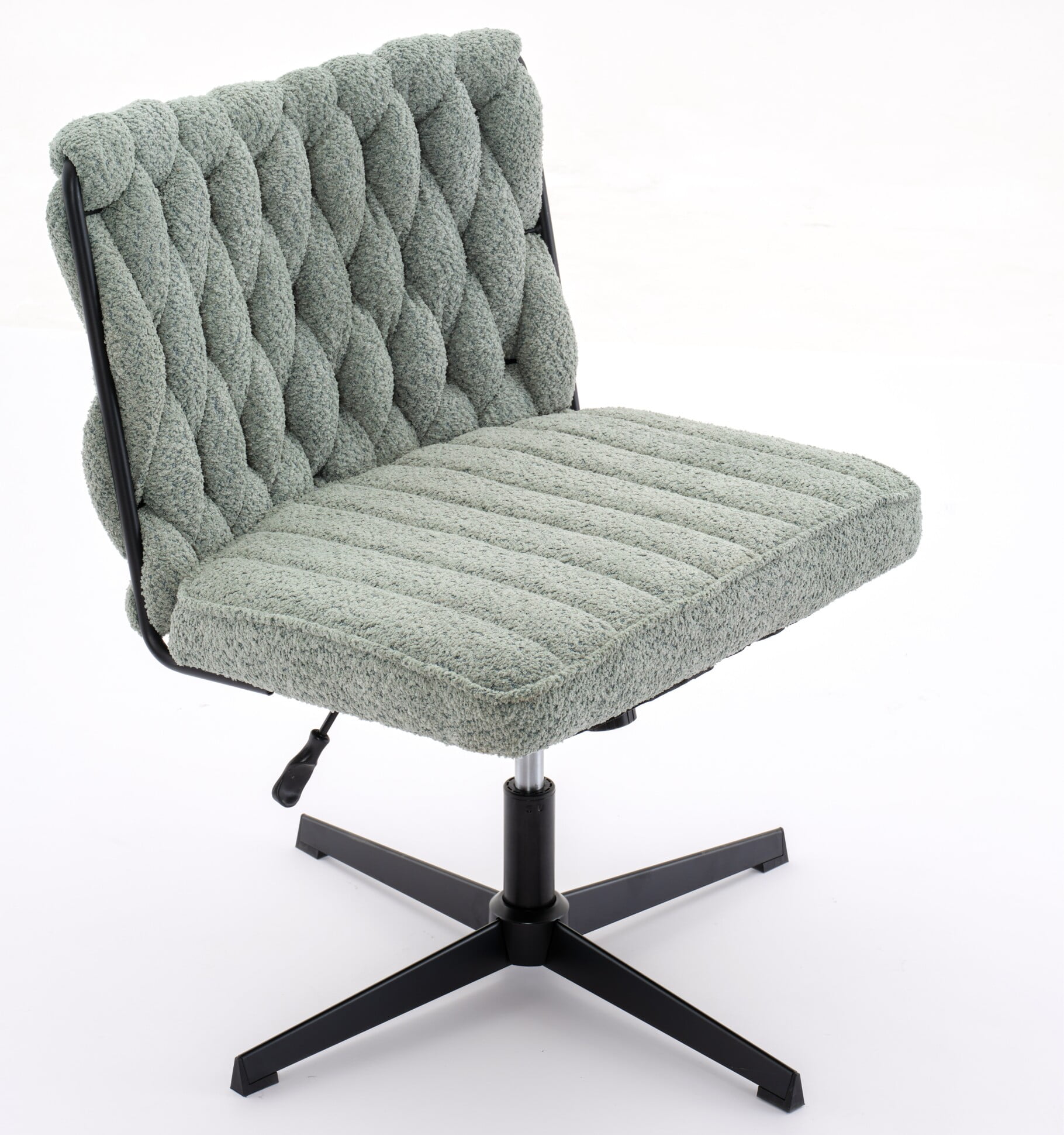 Criss Cross Chair, Armless Office Desk Chair No Wheels,Modern Teddy ...